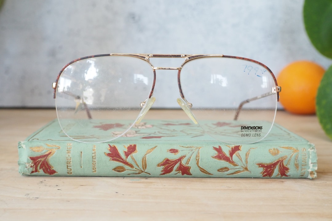 Vintage Aviator Eyeglasses 1980s/glasses/new Old Stock/gold Tone All ...