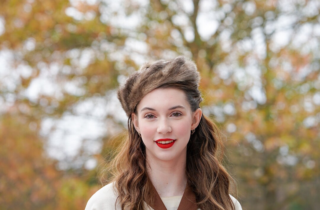 Vintage Fur Pillbox Hat, Cossack Hat, 1950s-60s Hat, Vintage Winter Hat ...