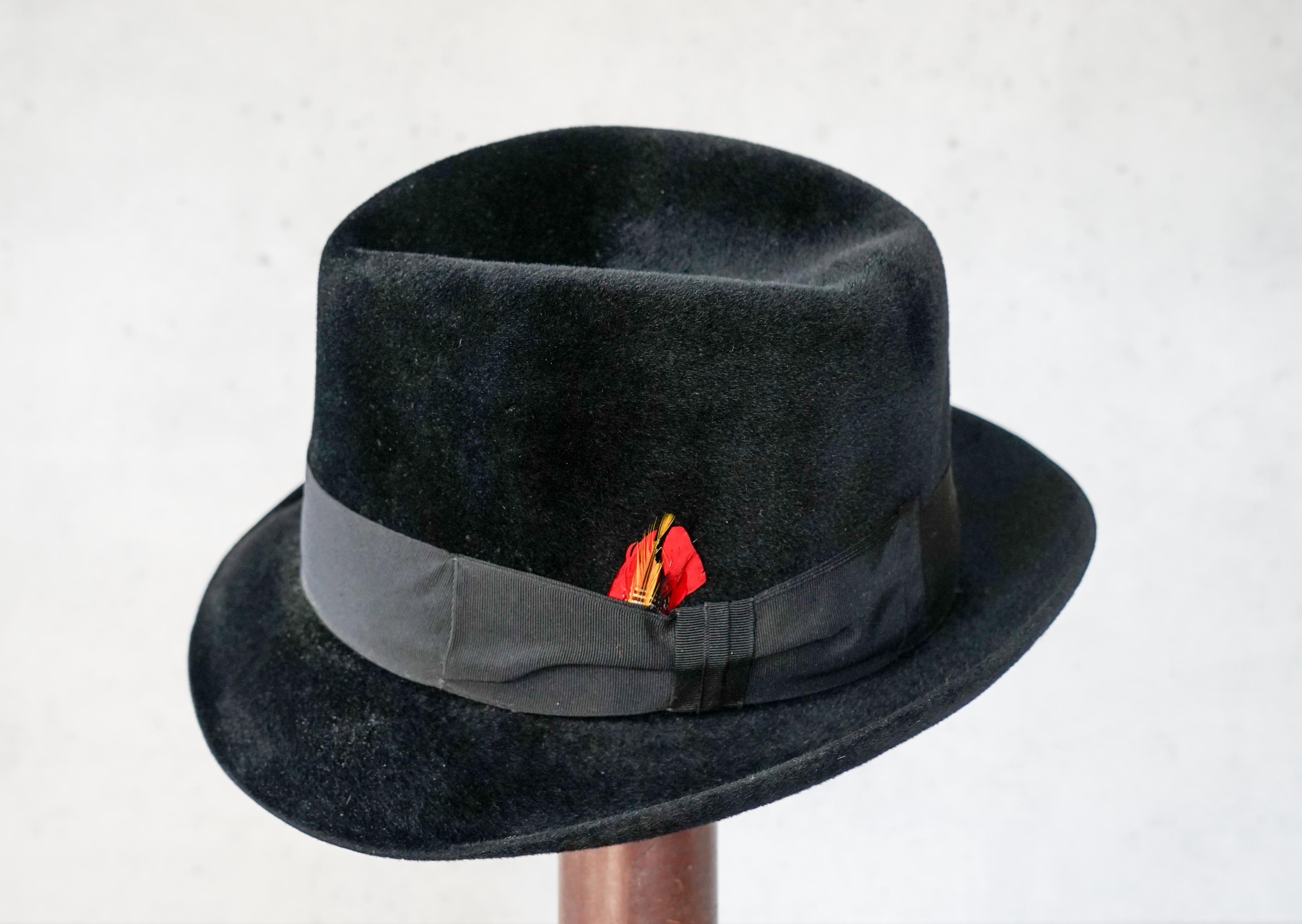 Vintage Fur Felt Fedora Hat, Vintage Hat, 1950s-60s Hat Vintage Fur Felt Fedora Hat, Vintage Hat, 1950s-60s Hat