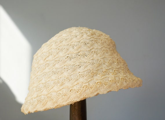 Vintage Straw Bucket Hat, Cloche Hat, 1950s-60s Hat, … - Gem