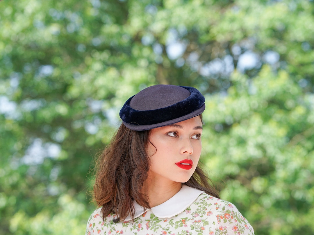 Vintage Half Hat, Vintage Tilt Hat, Vintage Hat, 1950s Hat, Women Hat ...
