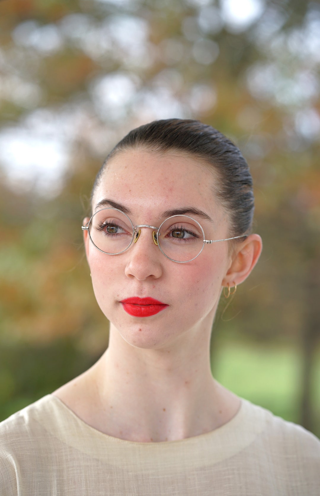 Vintage Eyeglasses 1930's Made in USA Ornate Silver Tone Cable Temples ...