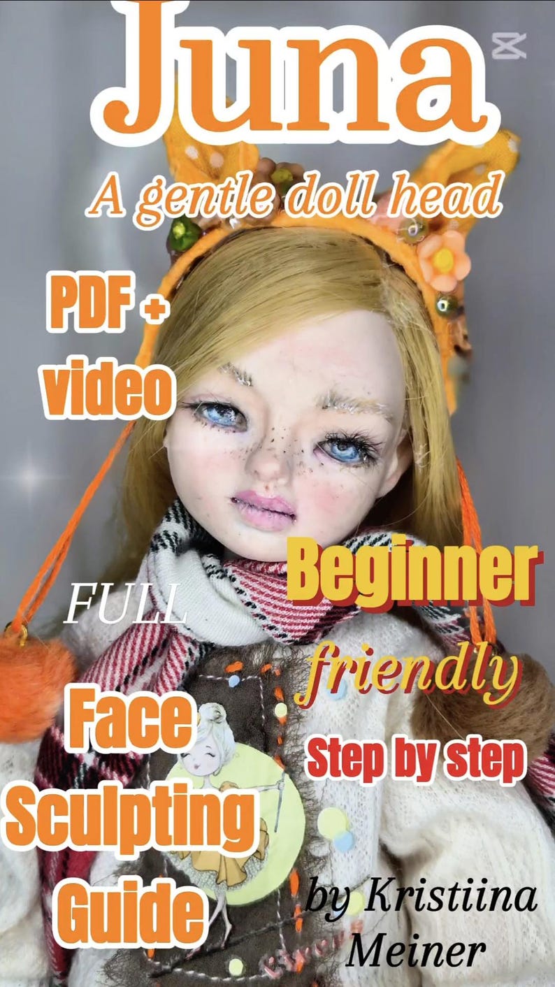 YUNA Doll Head Sculpting Tutorial | Artist Doll Face | PDF + Video - Etsy