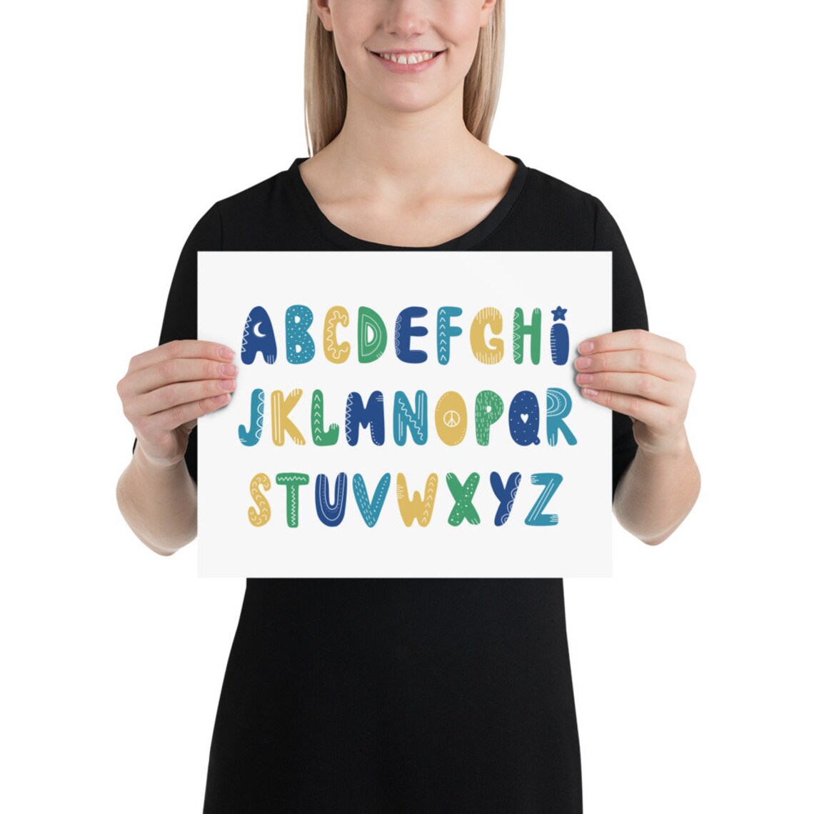 Alphabet Poster Abcs Print Nursery Decor Digital Print - Etsy