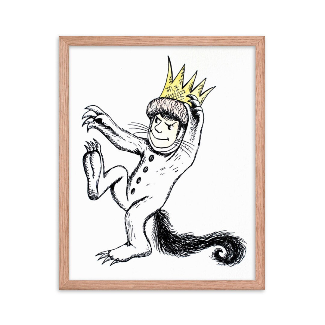 Framed Where the Wild Things Are Watercolor & Ink, Wild Things Theme ...