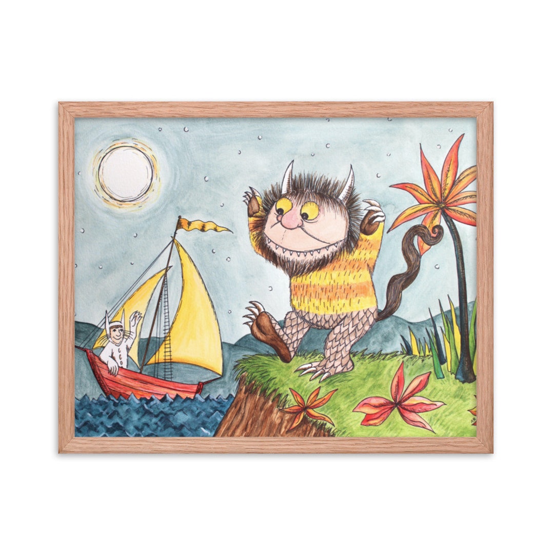 Framed Wild Things Inspired Watercolor & Ink, Wild Things Theme ...