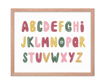 Alphabet Poster Abcs Print Nursery Decor Digital Print - Etsy