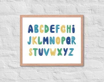 Alphabet Poster Abcs Print Nursery Decor Digital Print - Etsy