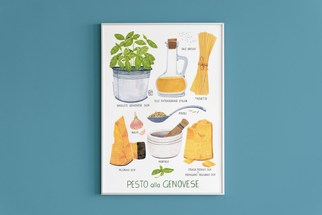 Pesto Genovese, Pesto Poster, Pesto Italiano, Stampa per Cucina - Etsy