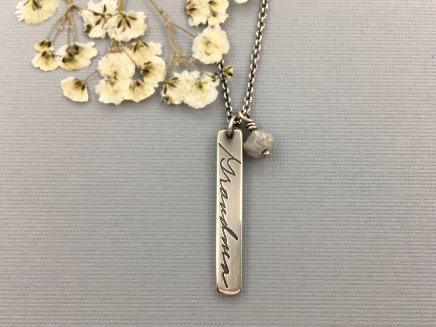 Diamond Handwriting Necklace | Personalized Handwriting Jewelry ...