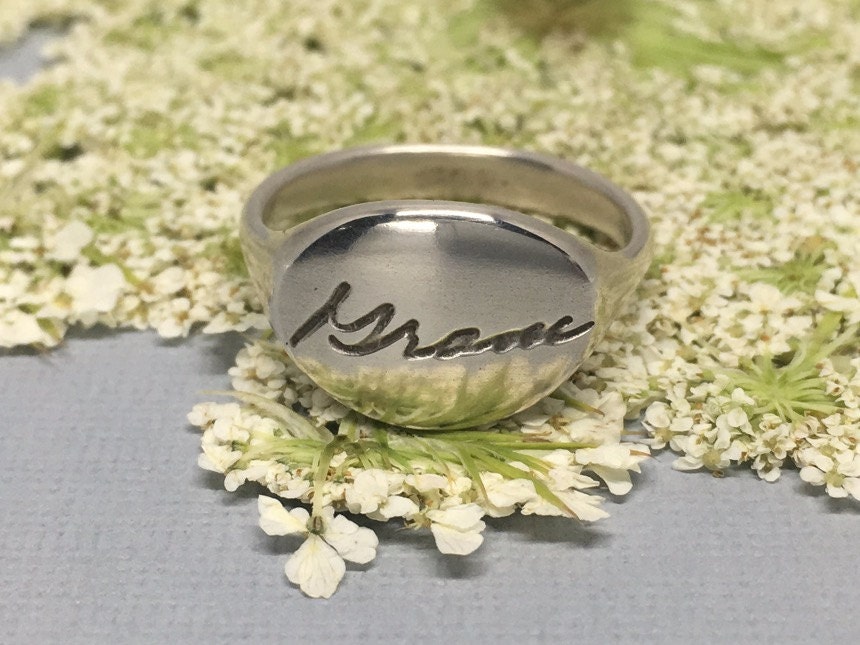 Handwriting Ring Personalized Wedding Jewelry Handwriting - Etsy