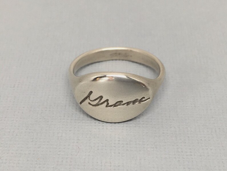 Handwriting Ring Personalized Wedding Jewelry Handwriting - Etsy
