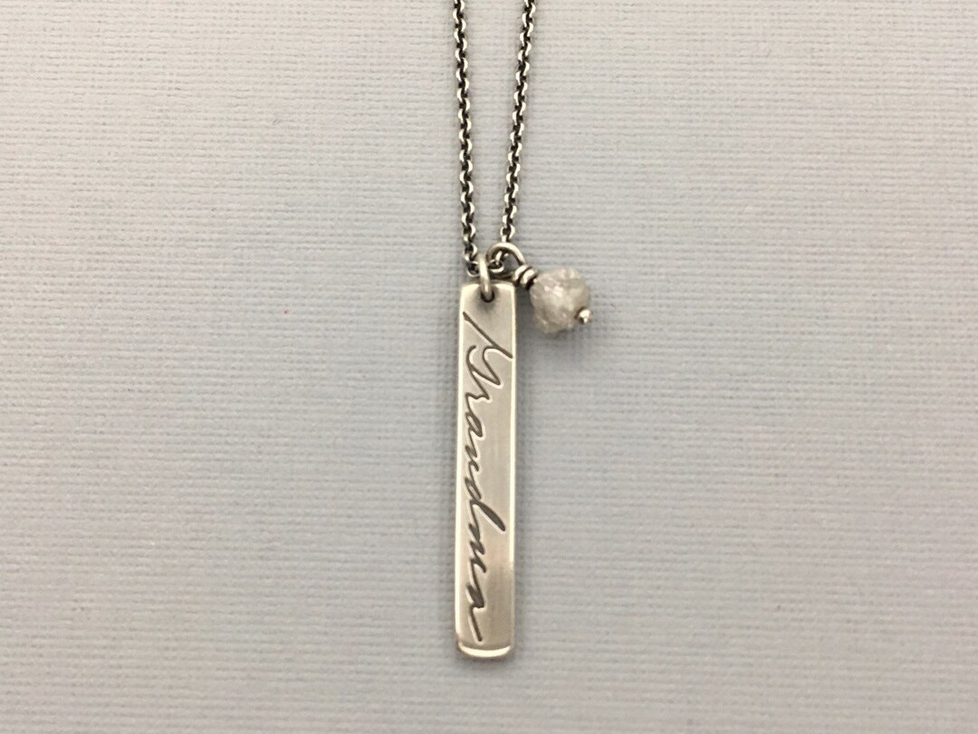 Diamond Handwriting Necklace | Personalized Handwriting Jewelry ...