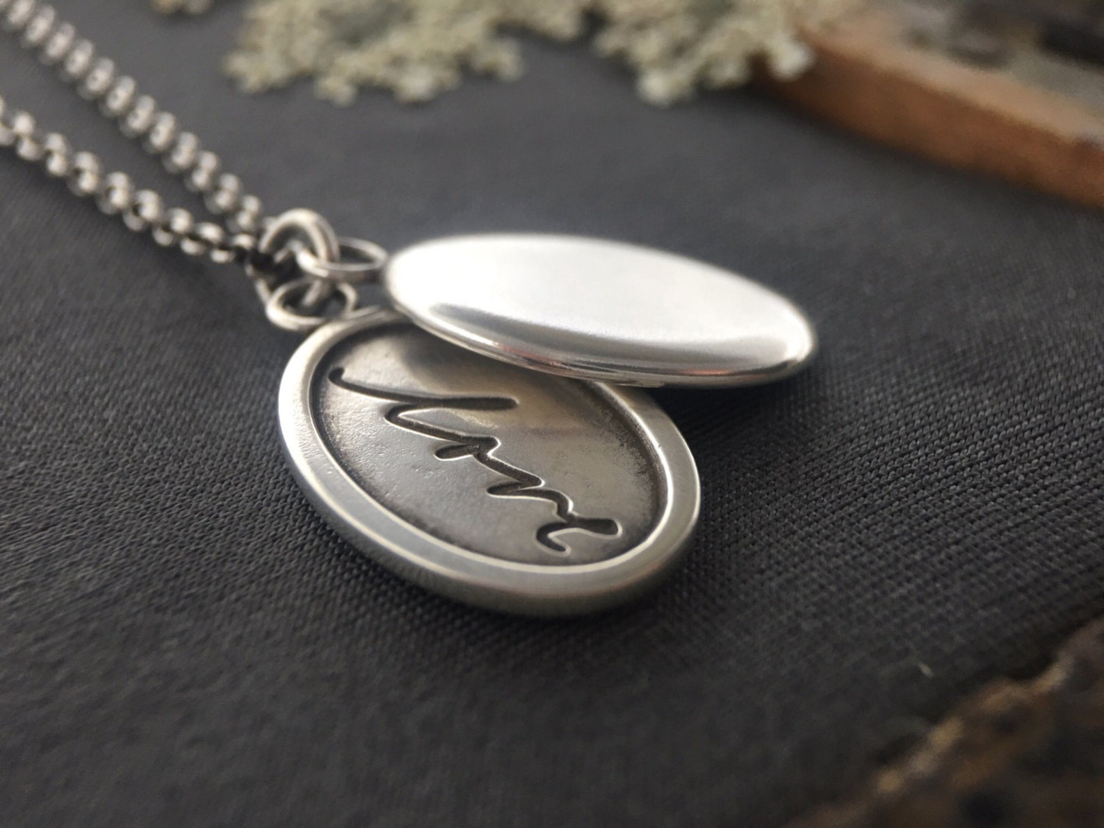 Handwriting Locket Love Locket Sentimental Jewelry - Etsy