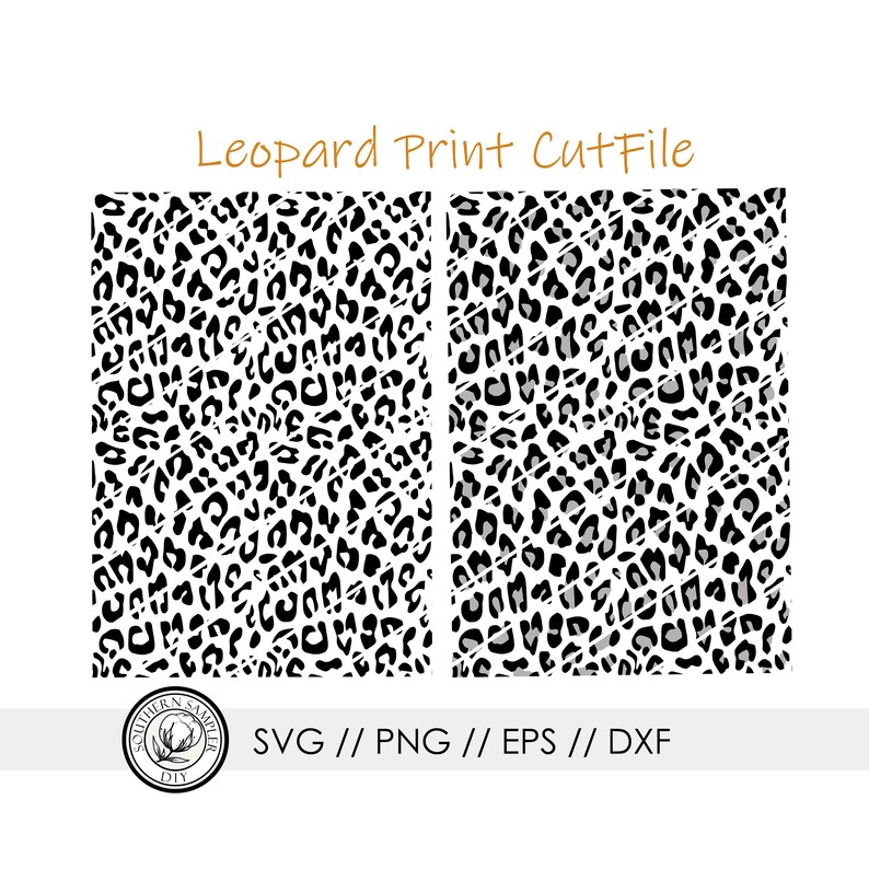 Leopard Print Digital SVG Png Eps Dxf / Separate Layerable - Etsy
