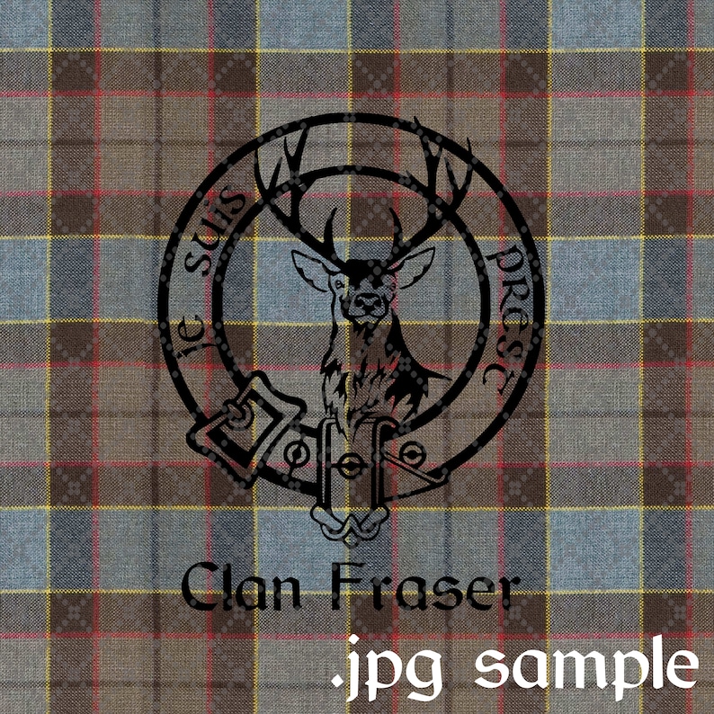 Outlander Clan Fraser Je Suis Prest Motto Seal Crest Emblem / - Etsy