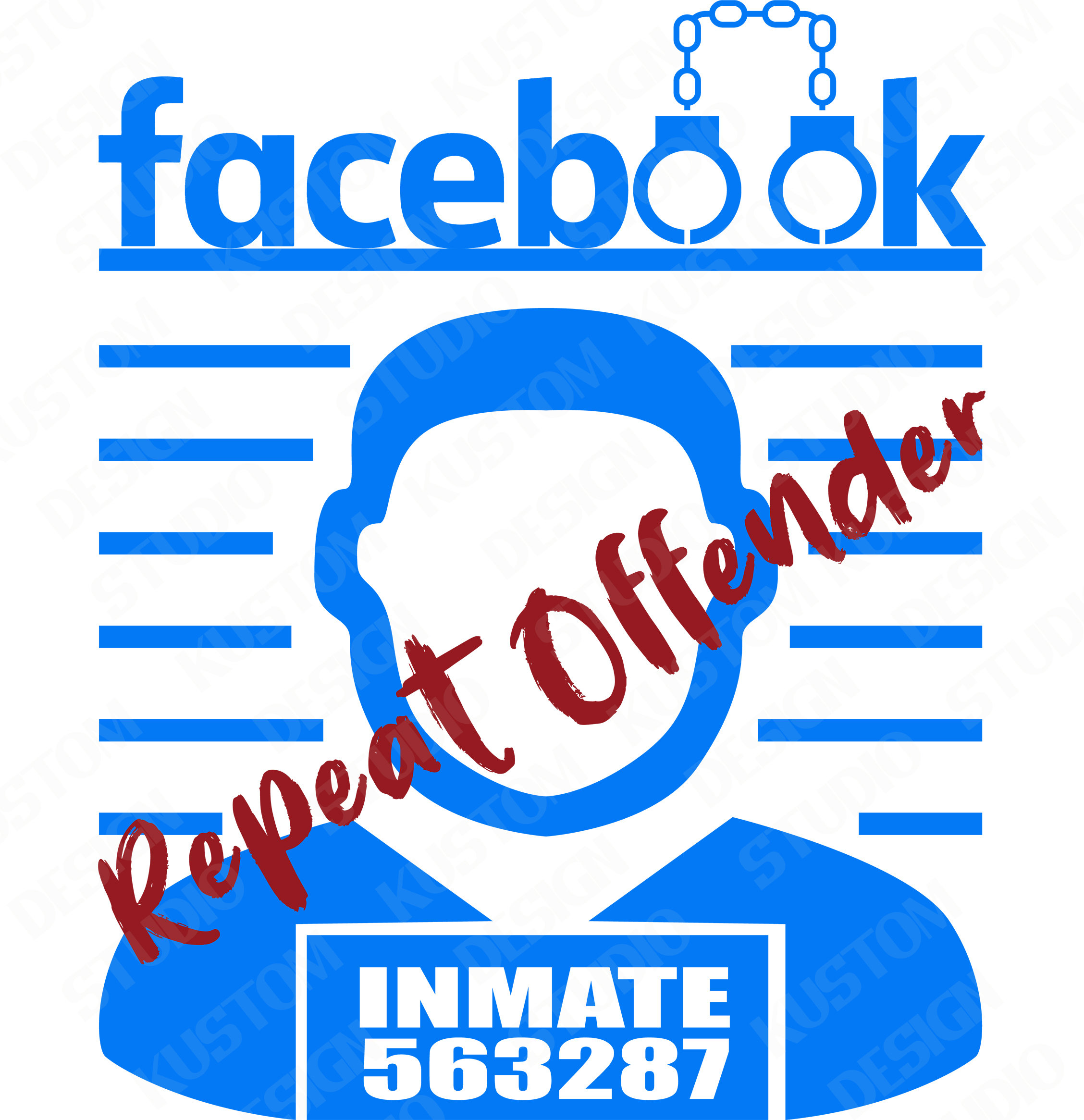 Facebook Repeat Offender, PNG, JPEG, SVG - Etsy