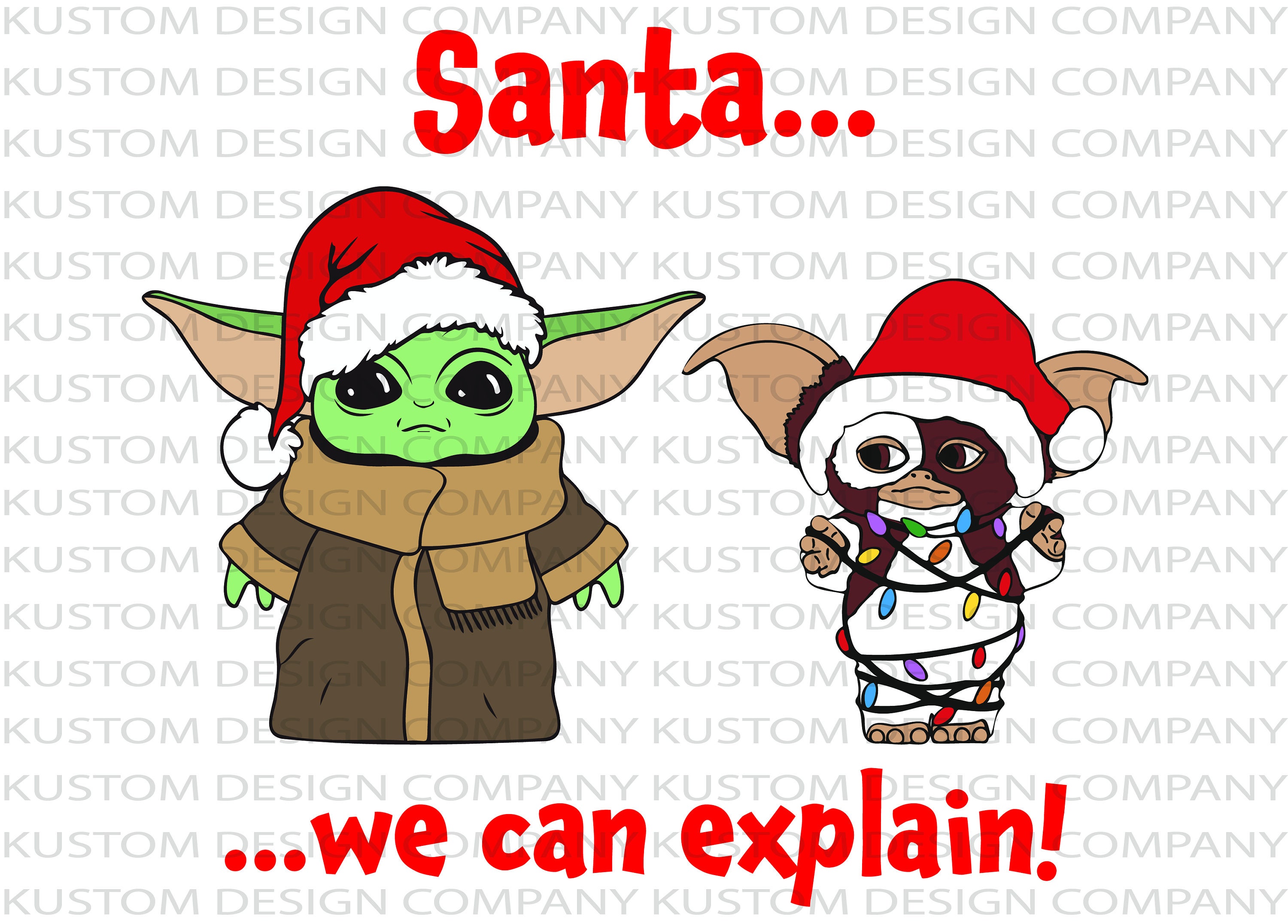Santa... We Can Explain! Grogu Baby Gizmo Gremlin, PNG, JPEG, SVG - Etsy