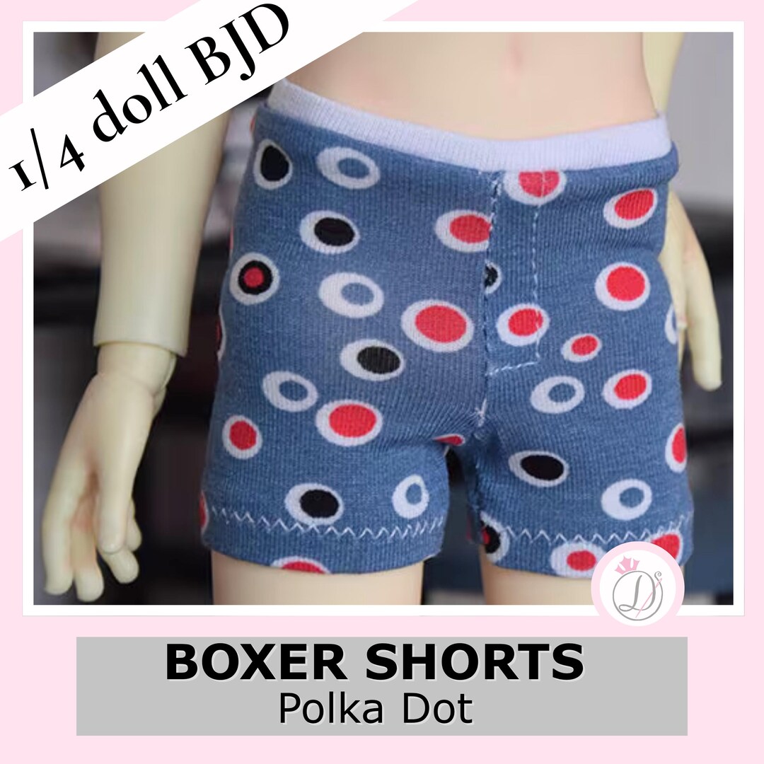 BJD Boxer Shorts MSD Polka Dot Doll Underwear (40-45cm) Stretchy ...