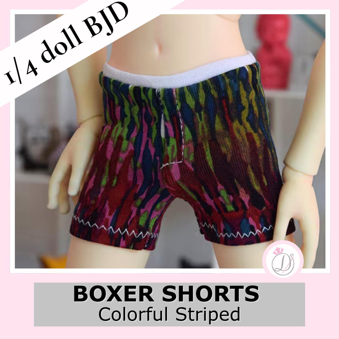 1/4 BJD Doll Boxer Shorts: Striped MSD Doll Underwear (40/42 Cm) - Etsy