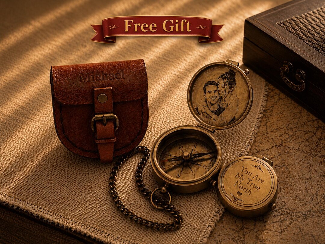 Brass Pocket Compass 2 Inch | Engraved Personalized Nautical Compass ...