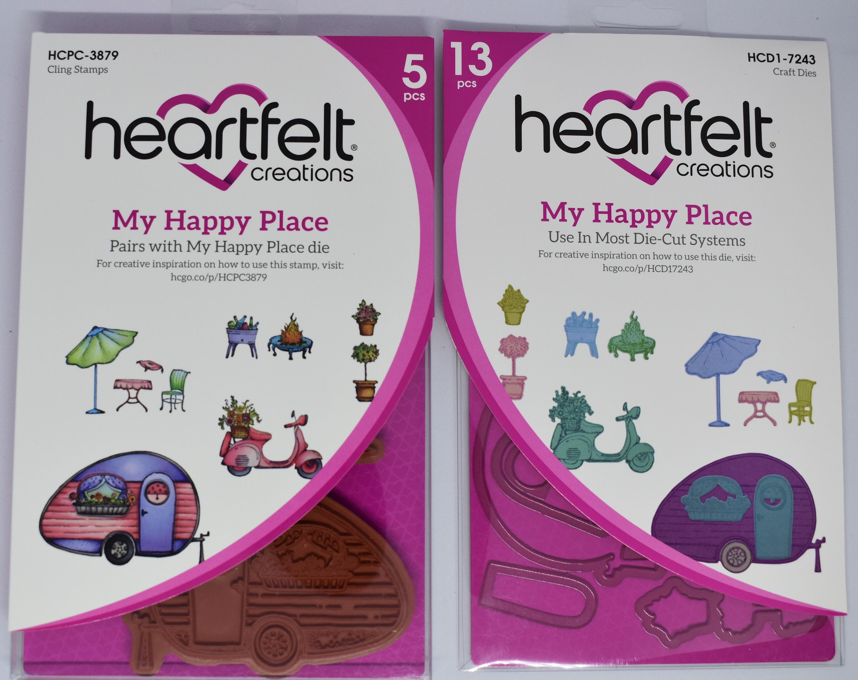 Heartfelt Creations Happy Camper Dies and Stamps - Etsy