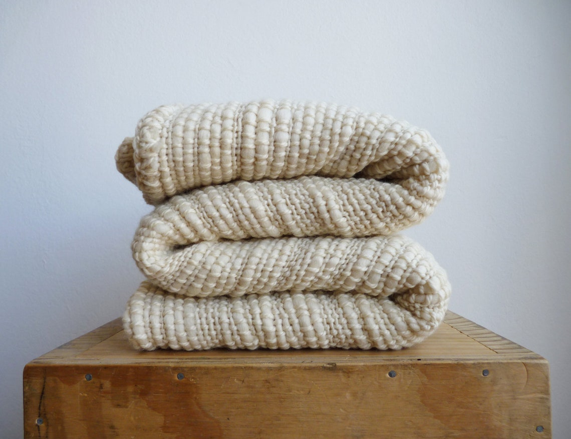 Chunky Knit Blanket Textured off White Afghan Throw Blanket - Etsy