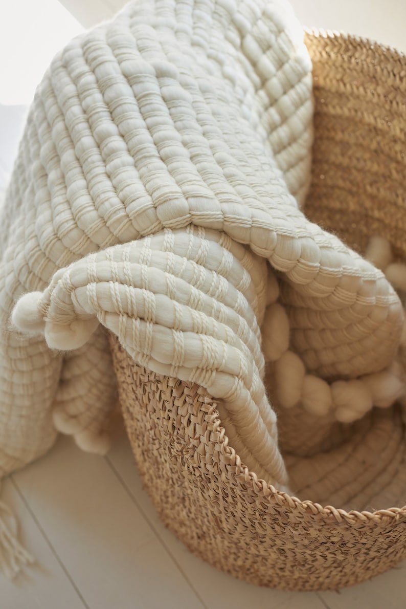 Super Chunky Woven Blanket Throw Large Chunky Blanket Thick - Etsy