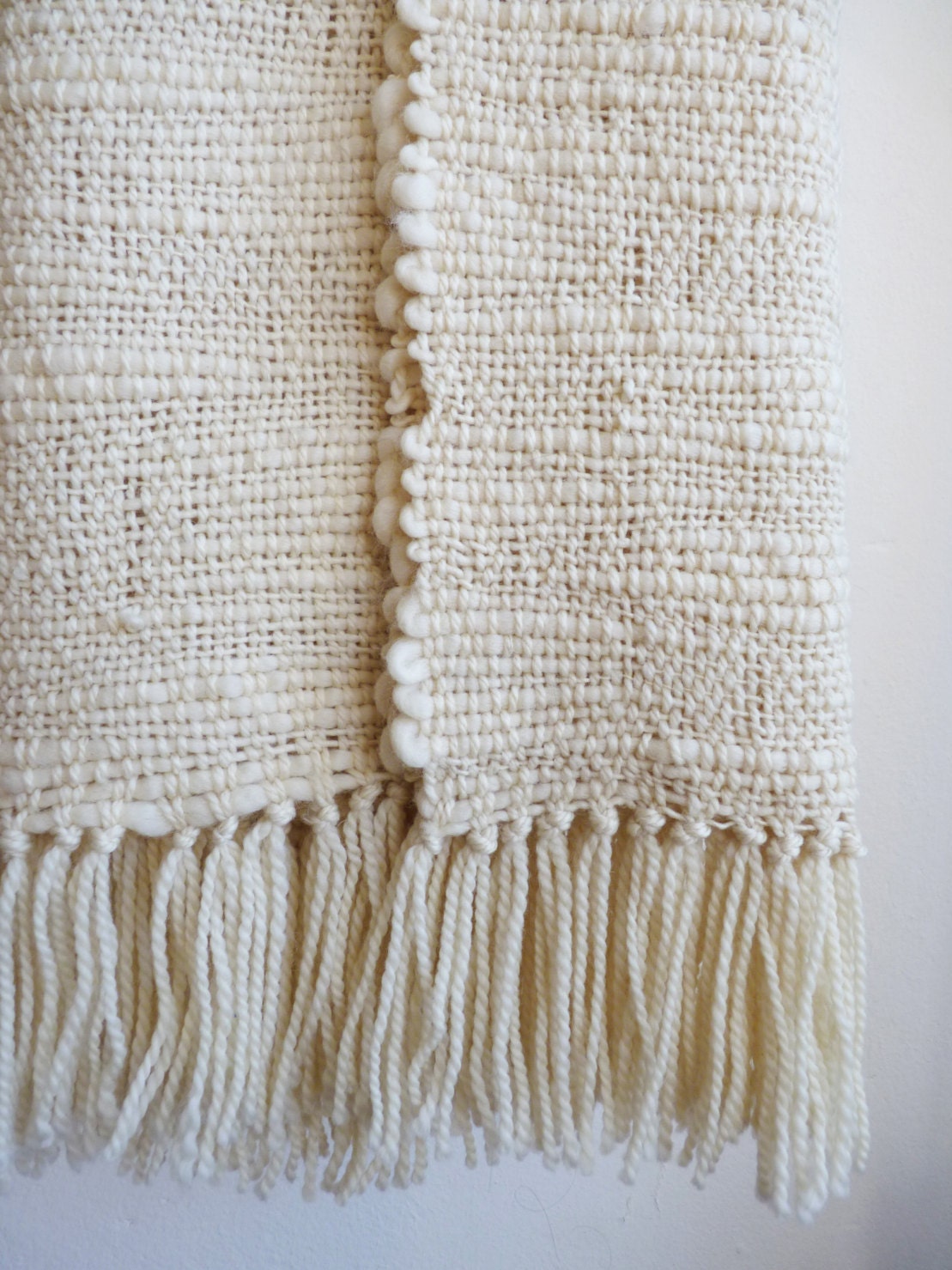 Merino Wool Chunky Throw Natural Organic Textured off White - Etsy UK