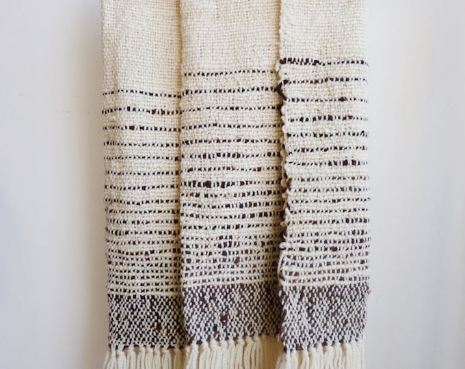 Rustic Decor, Organic Wool Home, Handwoven Blanket Wrap, Black Sheep ...