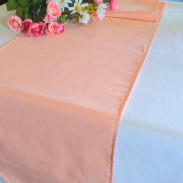 Peach Table Runner - Etsy