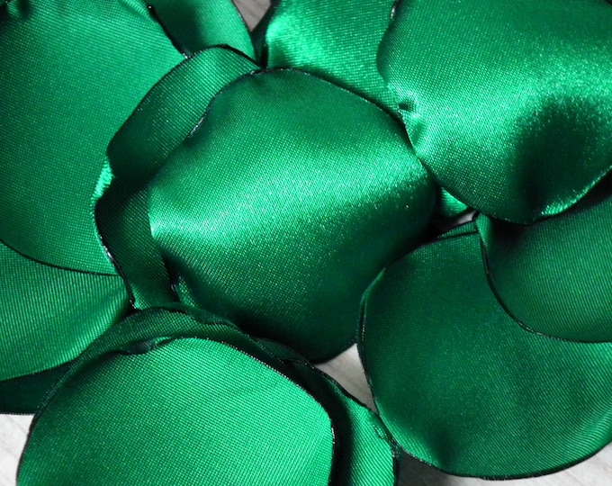 Heart Shaped Dark Green Satin Rose Petals Emerald Jewel Toned - Etsy