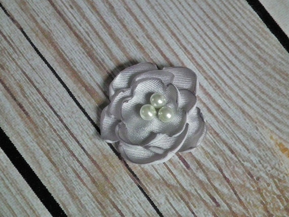 1 Inch Silver Colored Satin Flower Embellishments - Etsy
