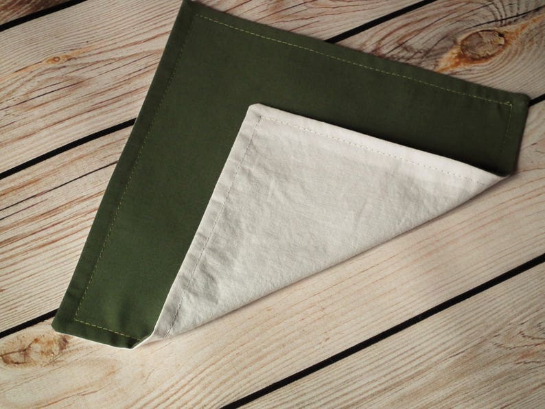 8x8 Olive Green Cloth Napkins Reusable Small Fabric Serviette | Etsy