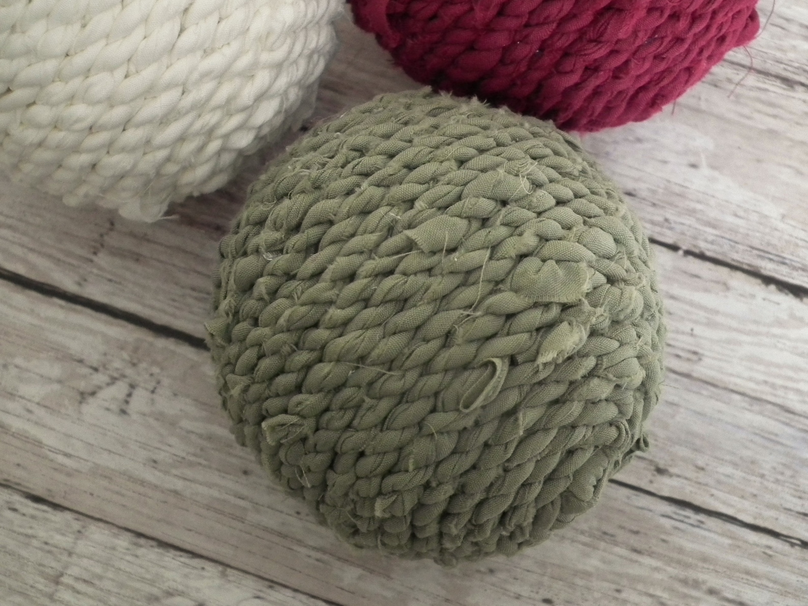 Sage Ball Bowl Ornaments, 3 Inch (7cm) Centerpiece Fillers, Striped ...