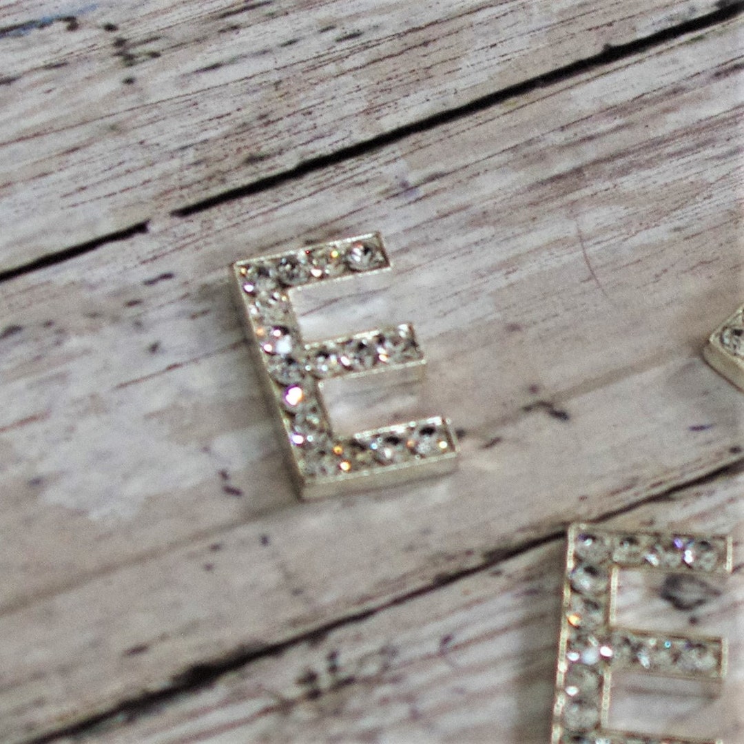 Rhinestone Letter E, Metal Alphabet Embellishments, Set of 3 - Etsy