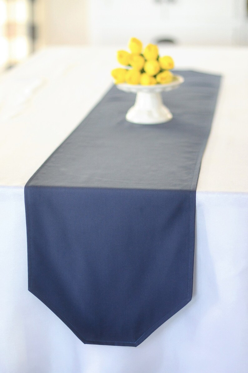 Solid Navy Table Runner, Dark Blue Table Linens, Made to Order - Etsy
