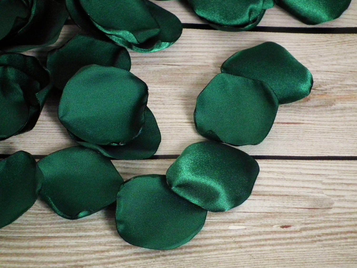 Dark Green Satin Rose Petals Artificial Flower Petals - Etsy