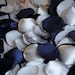 Navy and Silver Satin Rose Petals Blend Artificial Blue and - Etsy