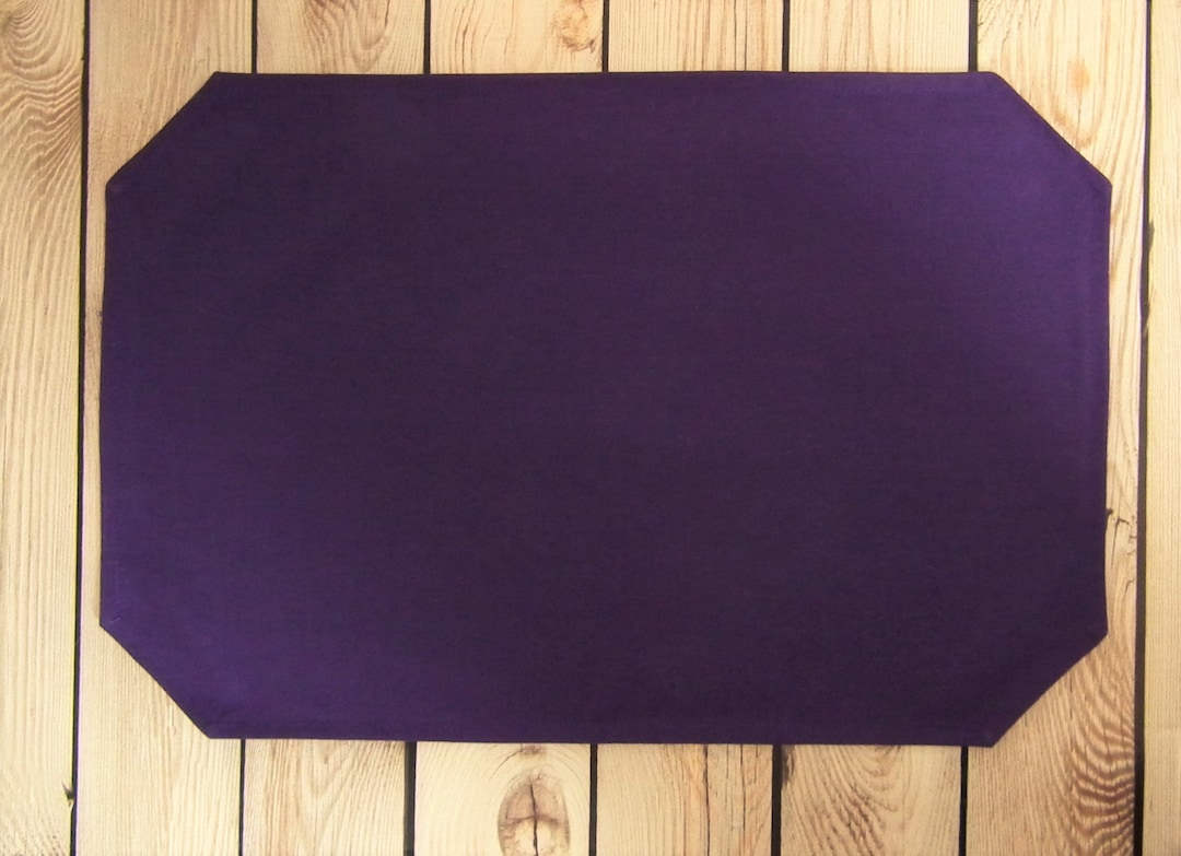 12 X 18 Solid Purple Placemat, Wedding Table Linens, Dining Room Decor ...