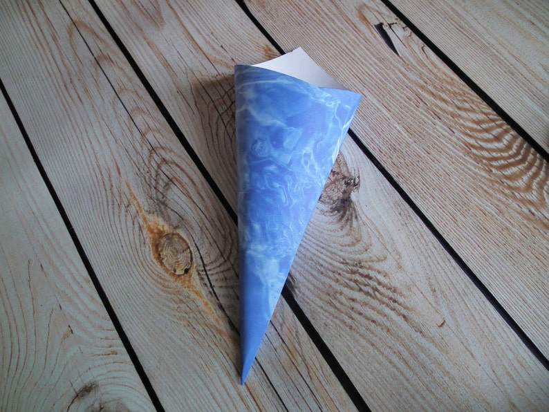 Blue Water Paper Confetti Cones - Etsy