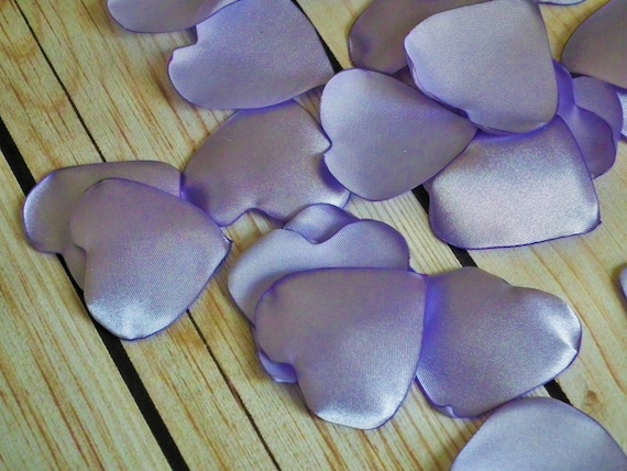 Heart Shaped Periwinkle Satin Rose Petals Purple Artificial - Etsy