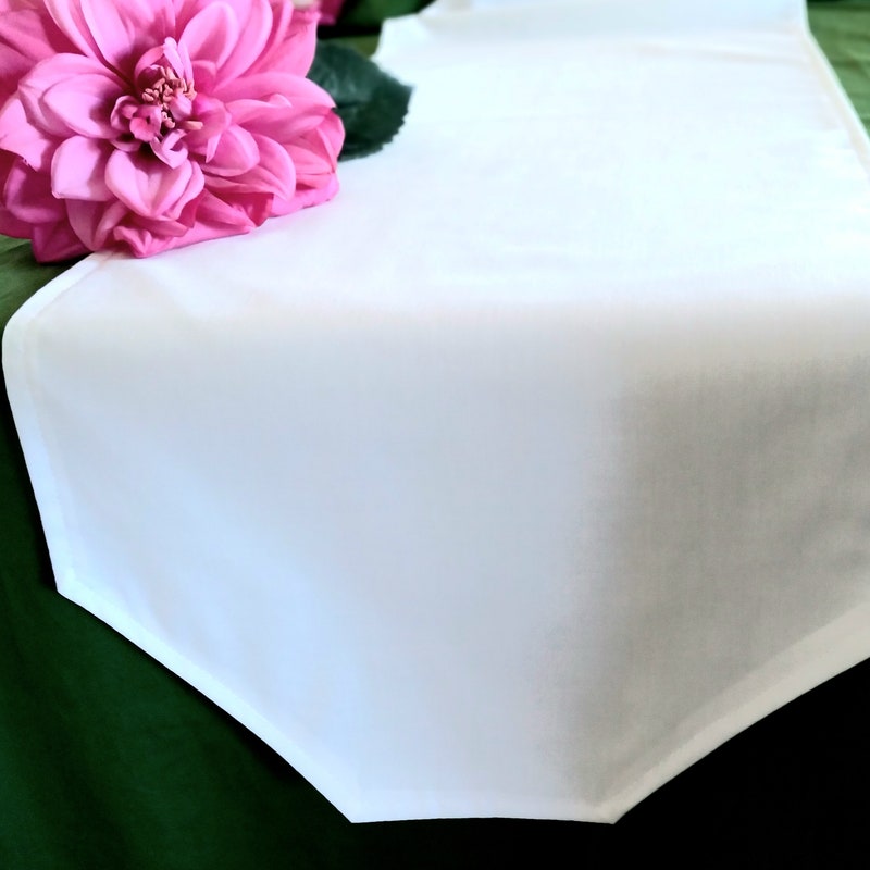 White Table Runner - Etsy