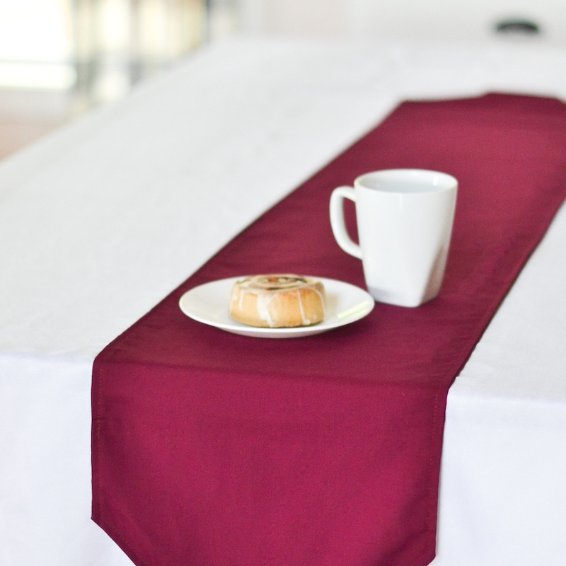 Burgundy Table Runner - Etsy