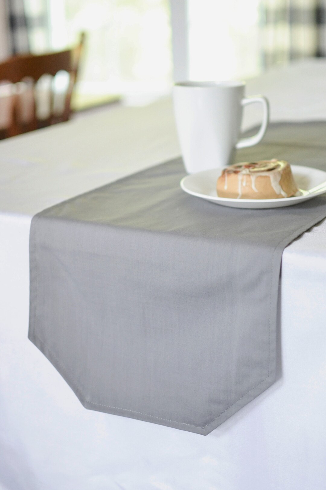 Solid Dark Gray Table Runner, Charcoal Dining Room Decor - Etsy