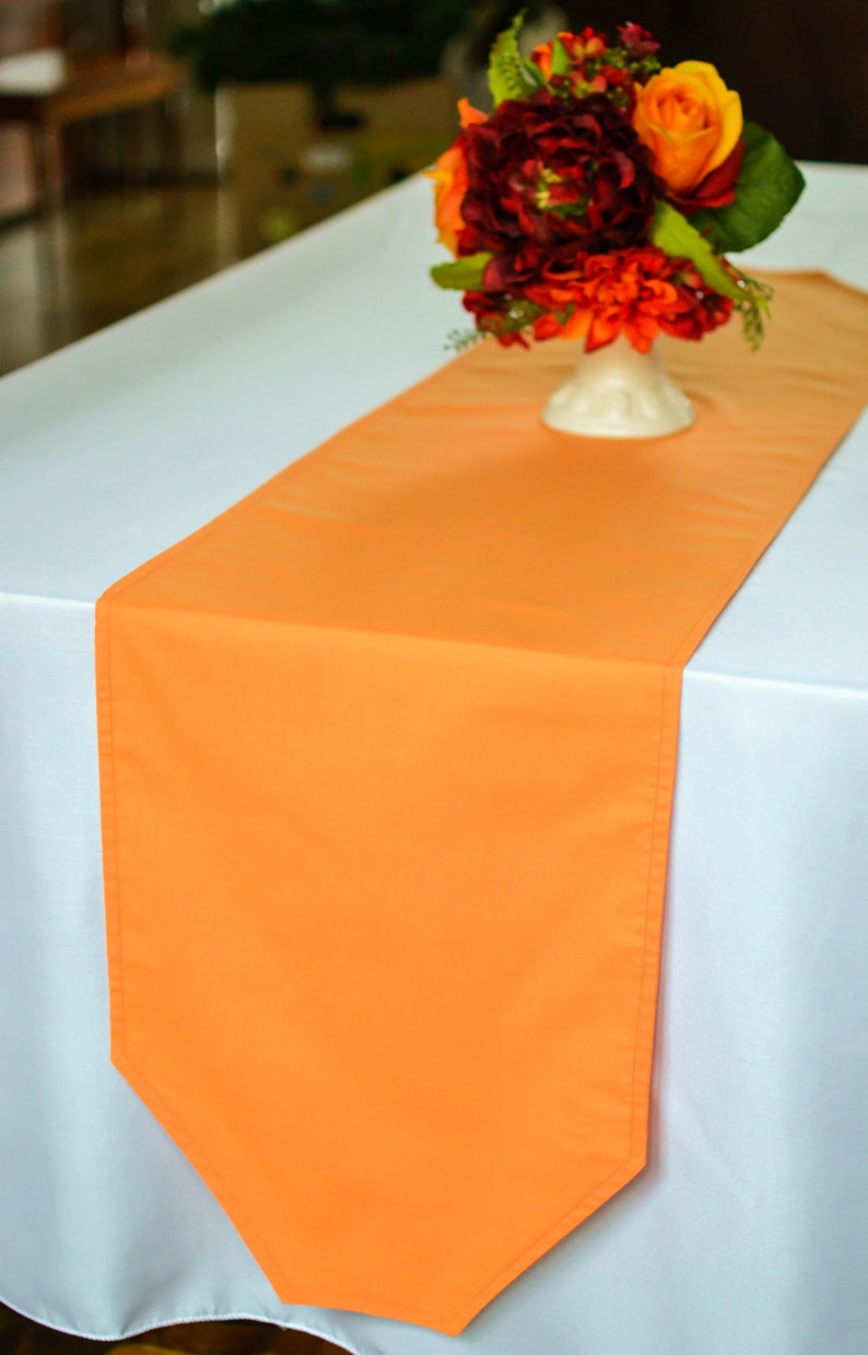 Solid Blazing Orange Table Runner Bright Dining Room Decor - Etsy