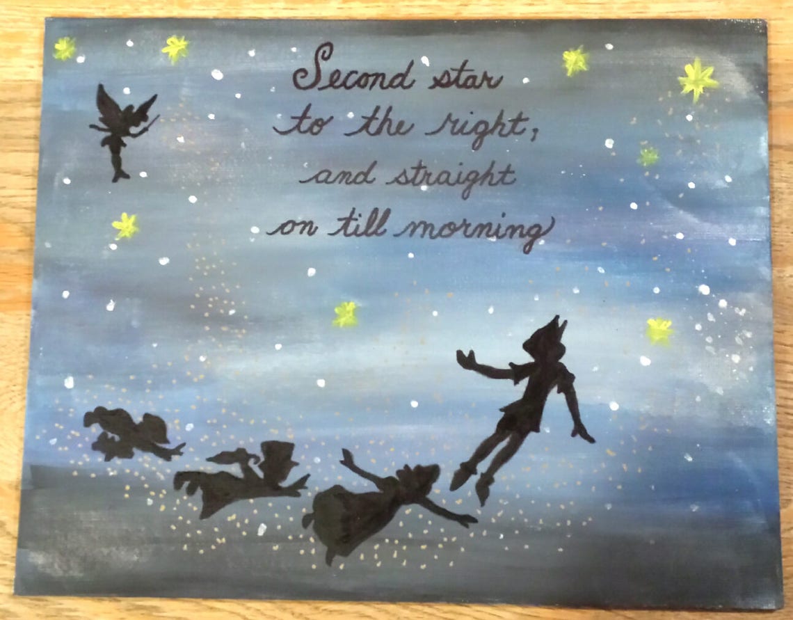 Disney Themed Peter Pan "second Star to the Right" - Etsy
