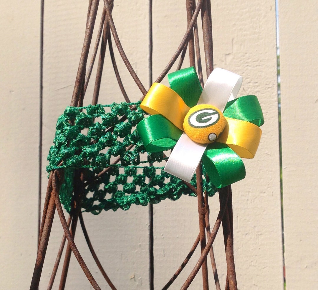 Green Bay Packer Headband With Team Bow - Green - Etsy
