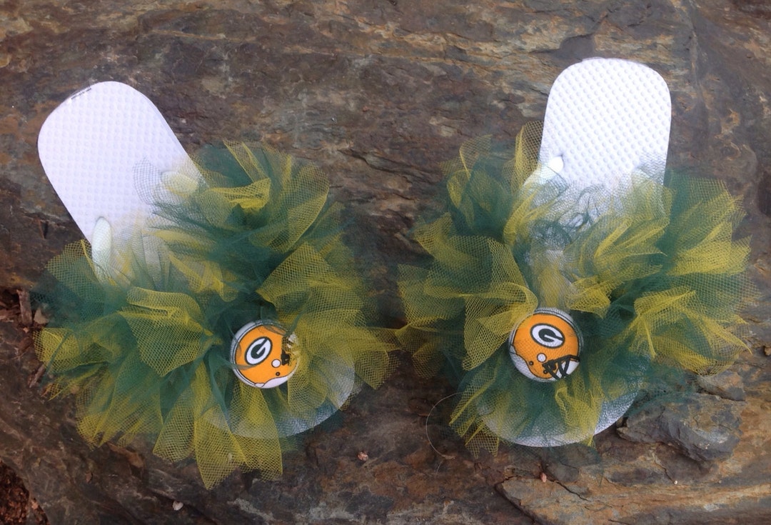 Green Bay Packer Flip Flops - Etsy