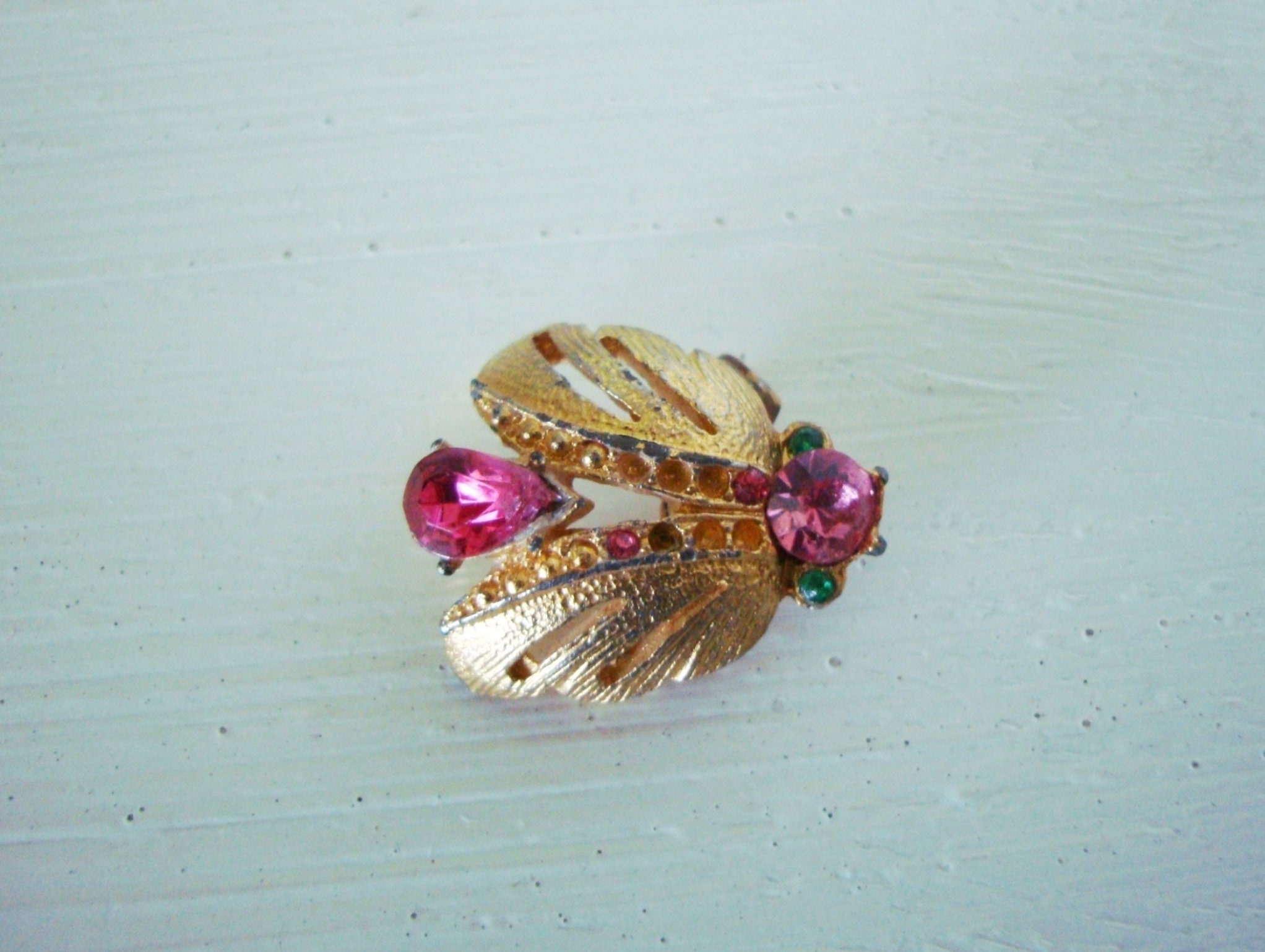 Mid Century BUG PINS 3 Vintage Lady Bug Leaf Beetle Insect Jewelry ...